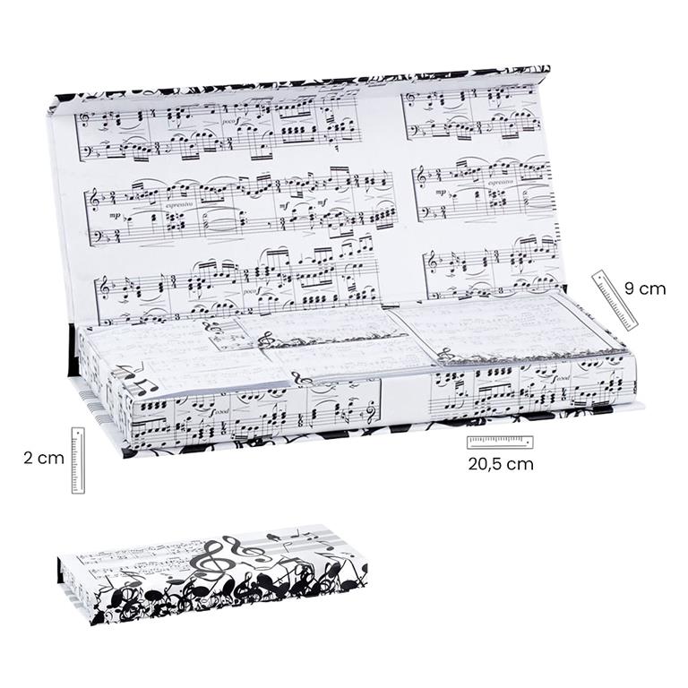 Post-it Notes Boxed White with Black notes and Clefs – Devirra Music